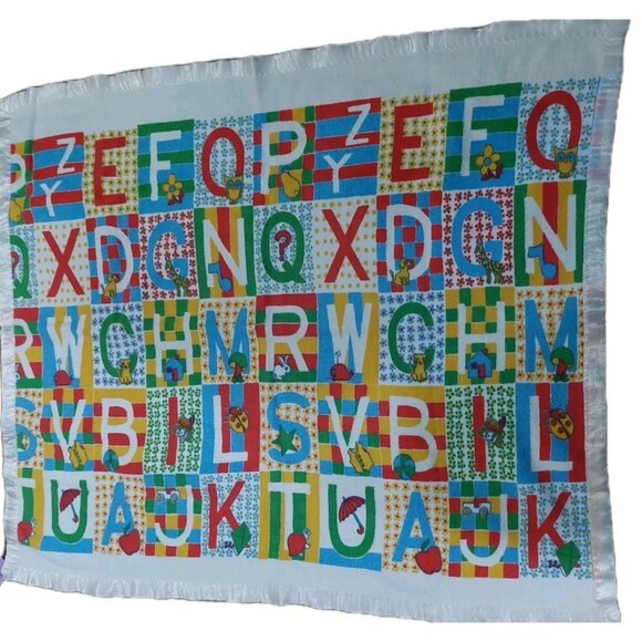 Unbranded | Bedding | Abc Baby Blanket Alphabet A To Z Bright Colors 24 ...